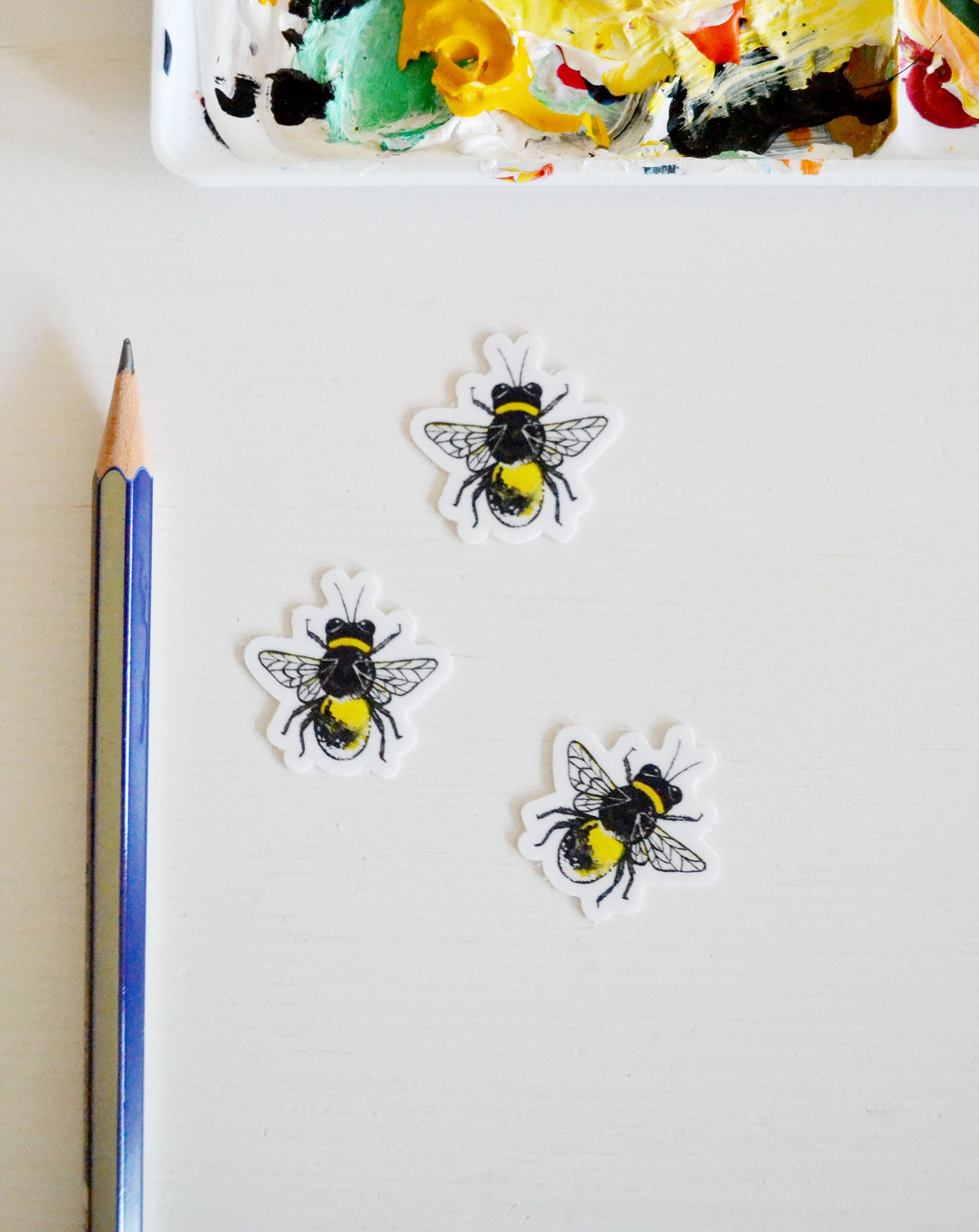 Tiny Bee Stickers 5-pack or 10-pack Die Cut 1x1 - Etsy