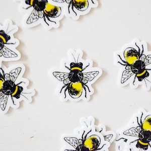 Tiny Bee Stickers 5-pack or 10-pack, Die Cut 1"x1" Handmade Vinyl ...