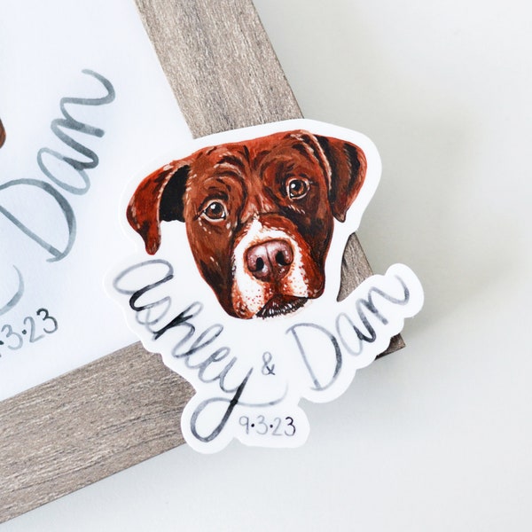 Dog Wedding Sticker - Etsy