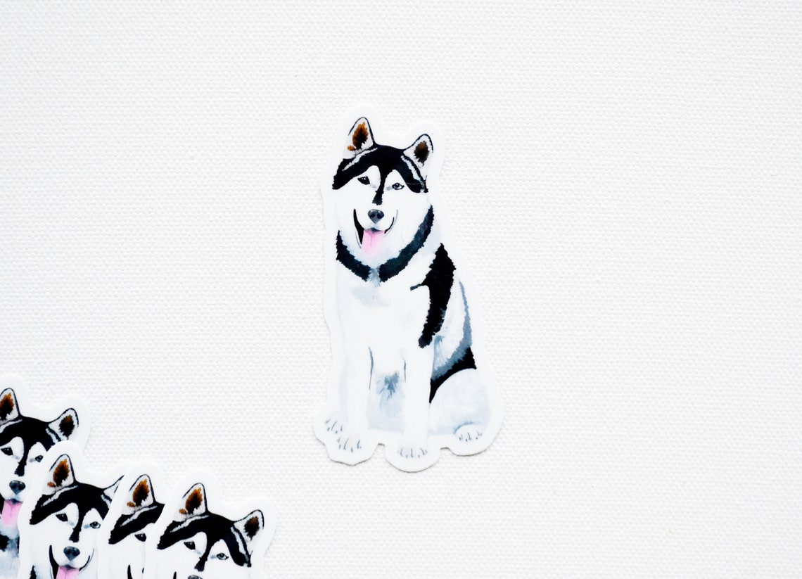 Husky Sticker Die Cut 3x1.5 Handmade Vinyl - Etsy