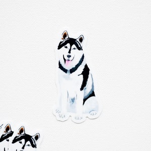 Husky Sticker, Die Cut 3"x1.5", Handmade Vinyl Sticker From Acrylic ...