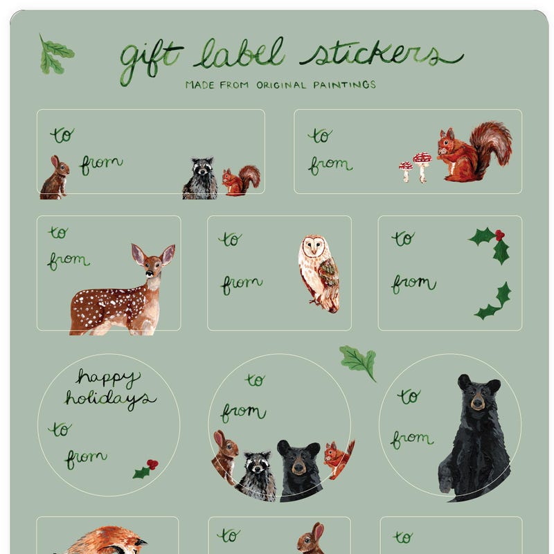 Woodland Gift Tags - 60+ Gift Ideas for 2025