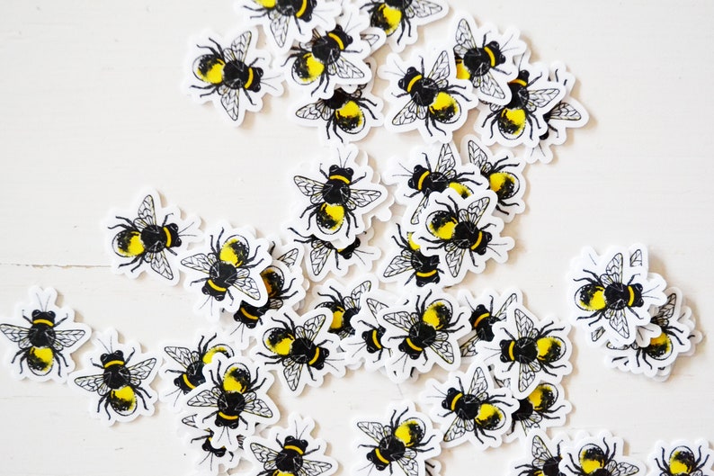 Tiny Bee Stickers 5-pack or 10-pack Die Cut 1x1 - Etsy