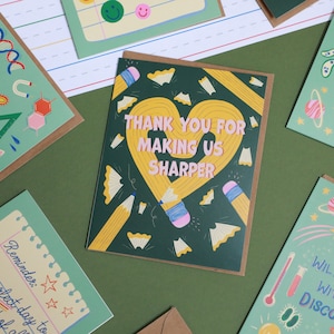 Thank You Teacher Card - 'making Us Sharper' Appreciation Card for ...