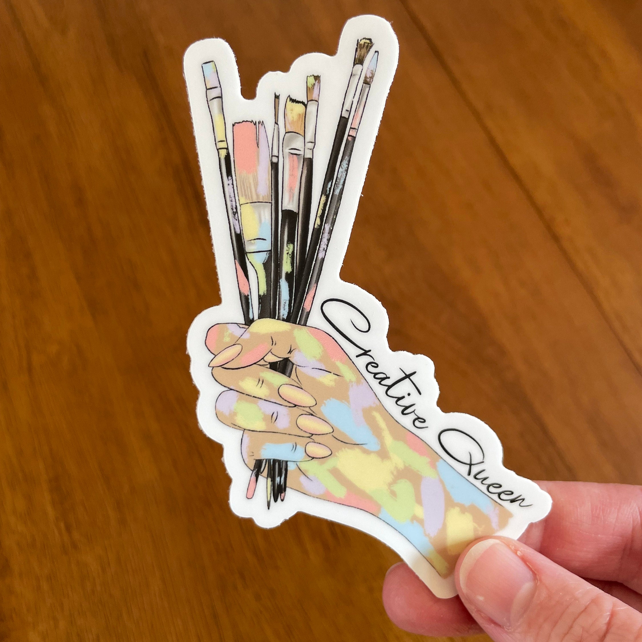 Creative Queen Artist Sticker, Creative Art Sticker, Painting Sticker ...