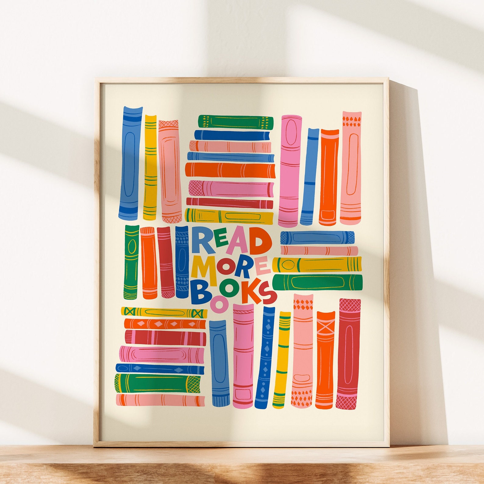 Read More Books Wall Art Print, Book Art, Nursery Room Reading Art ...