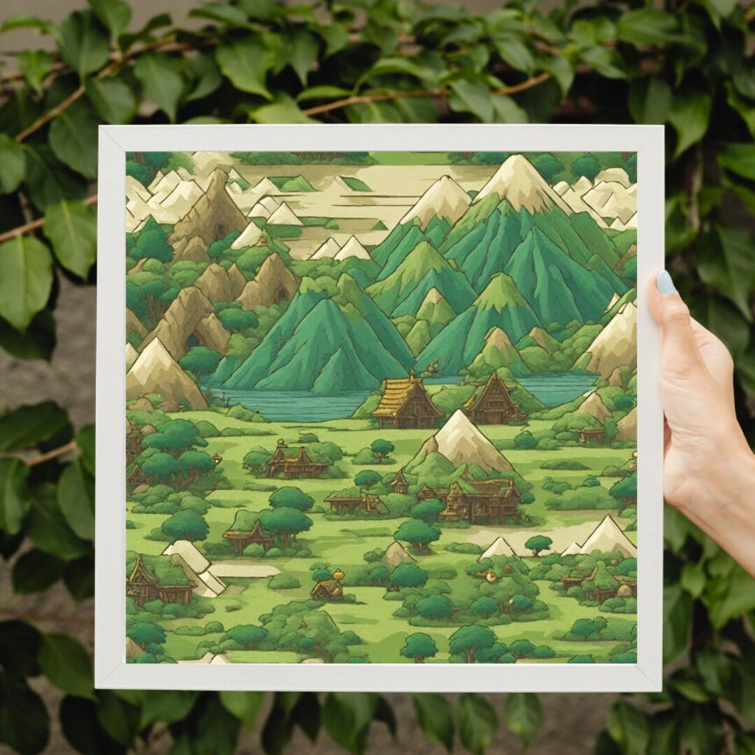 Digital Print of Legend of Zelda Pattern Hyrule Landscape - Etsy