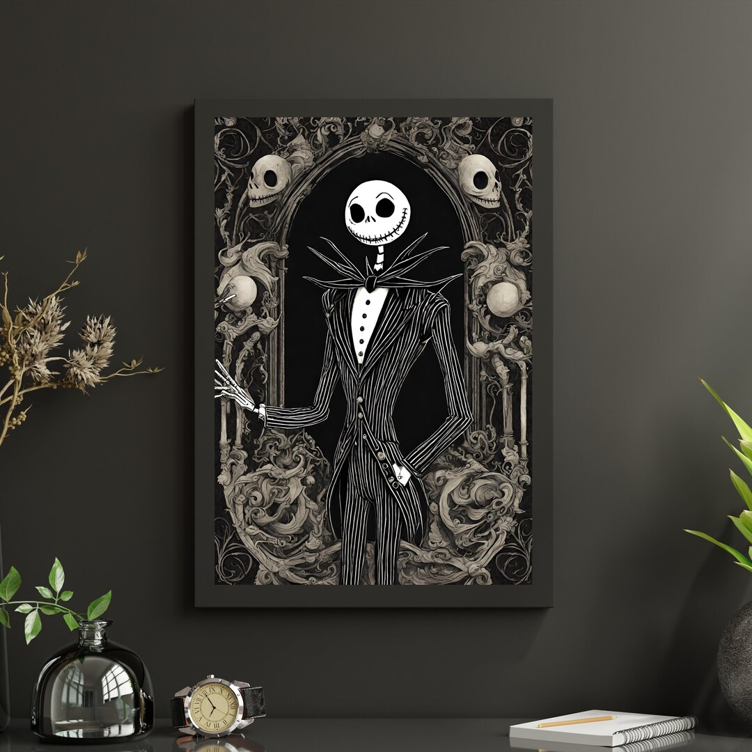 Digital Print of Jack Skellington Poster the Pumpkin King Abstract Wall ...
