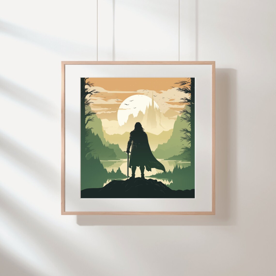 Digital Print of Aragorn From Lord of the Rings LOTR Abstract Minimal ...