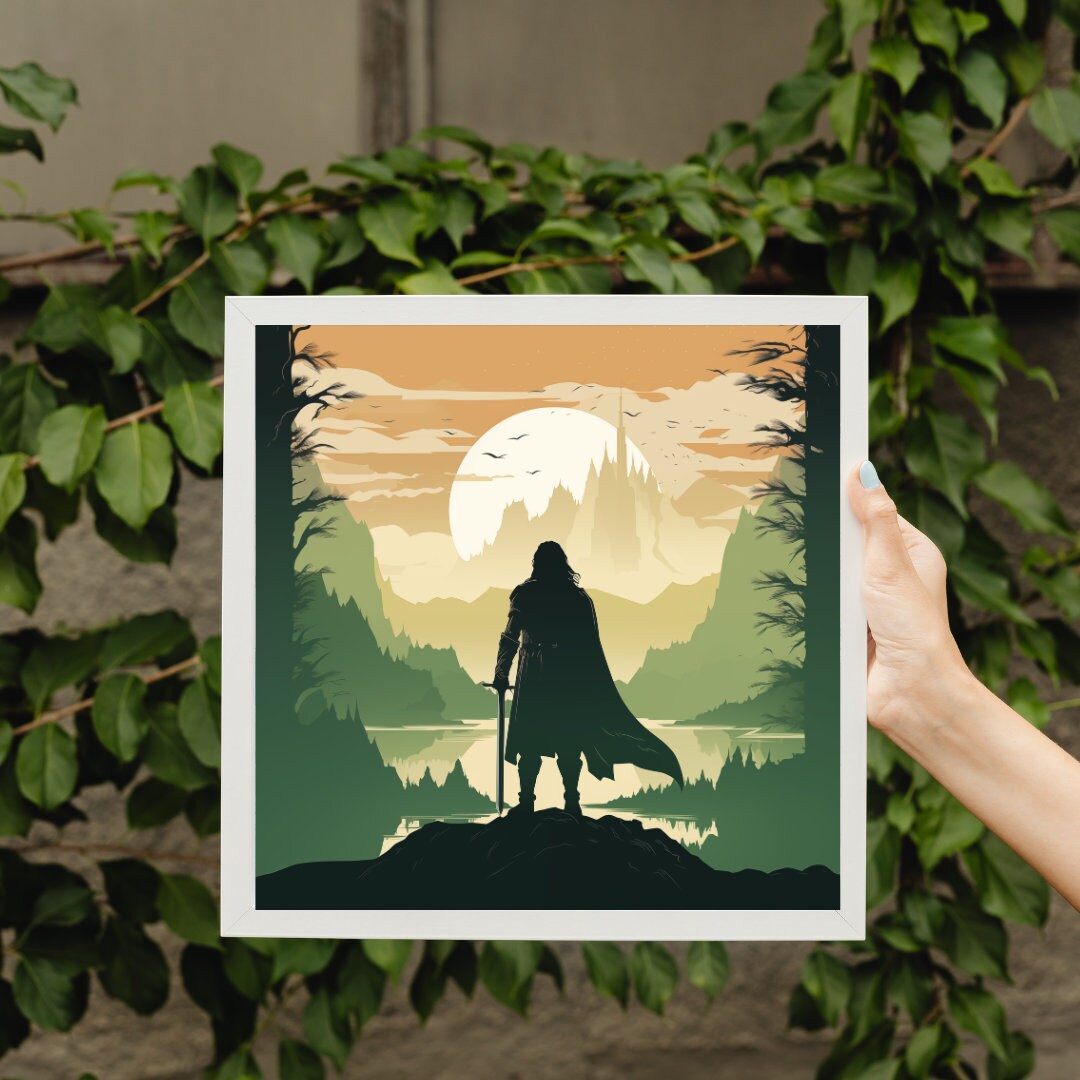 Digital Print of Aragorn From Lord of the Rings LOTR Abstract Minimal ...