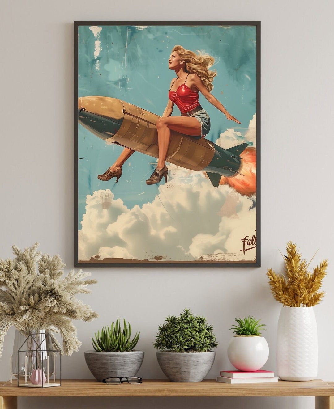 Fallout Nuke Girl in Digital Printable Poster Retro Vintage Print of ...