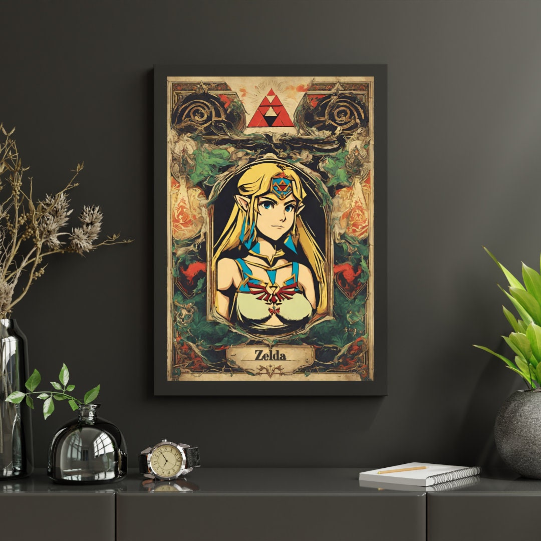 Digital Print of Princess Zelda Poster the Legend of Zelda Scroll Art ...