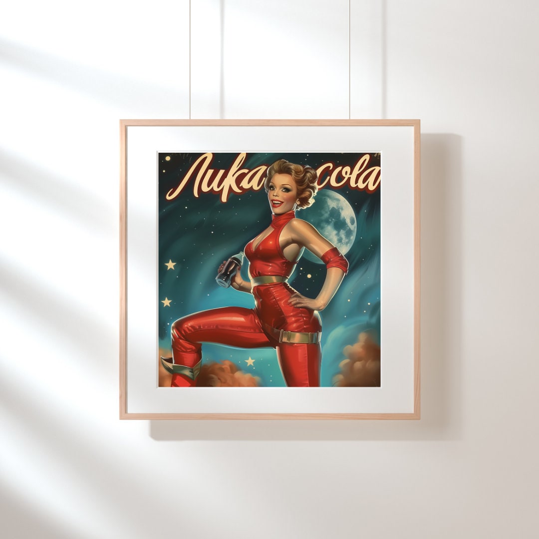 Nuka-cola Fallout Pinup Girl in Digital Printable Poster Video Game ...
