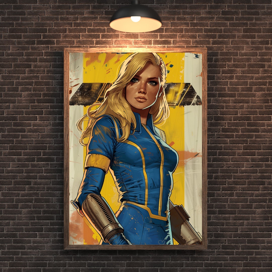 Digital Printable Vault Pinup Girl of Fallout Blonde Traveler Poster ...