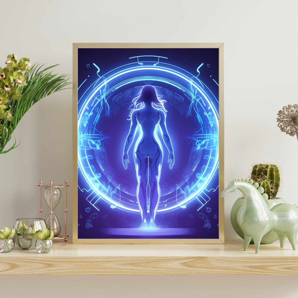 Digital Print of Cortana From Halo Master Chief's Hologram Ally ...