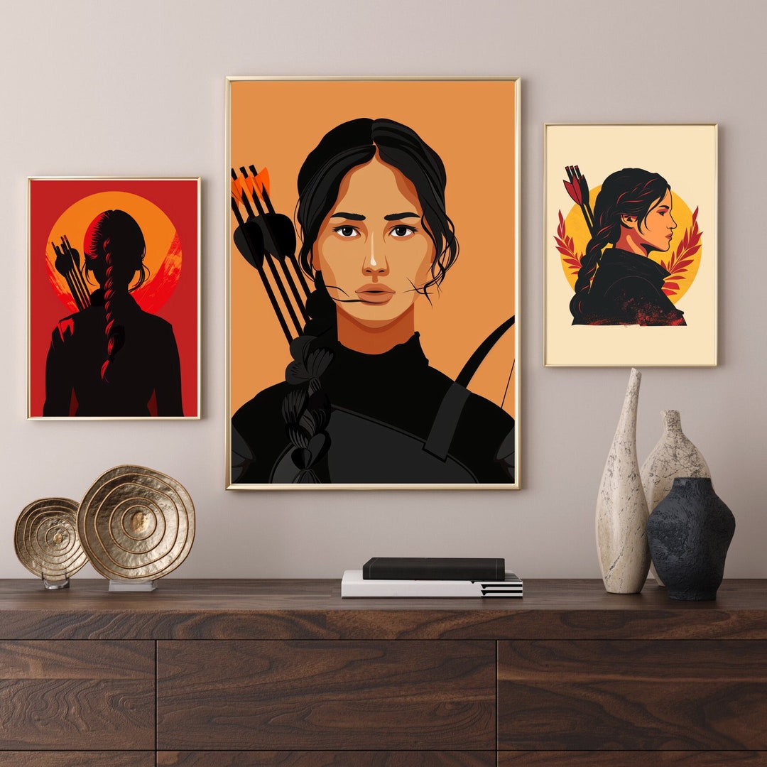 Katniss Everdeen in Digital Printable Poster Bundle Minimal Abstract ...