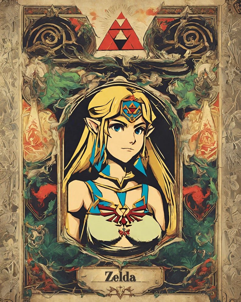 Digital Print of Princess Zelda Poster the Legend of Zelda Scroll Art - Etsy