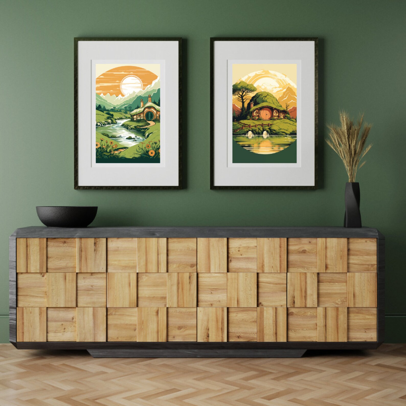 Digital Print Set of Lord of the Rings Hobbiton Shire Posters LOTR ...