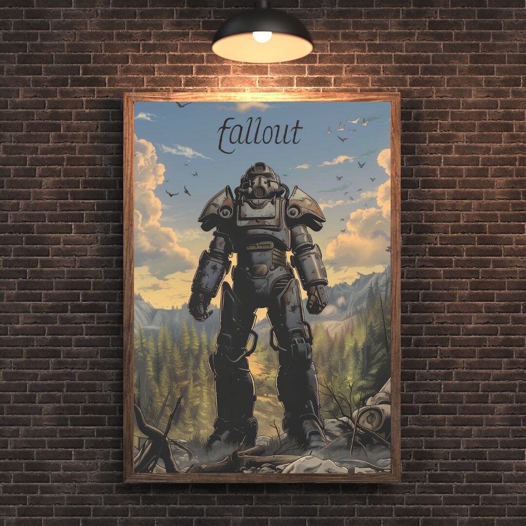 Digital Fallout Printable Poster power Armor Dominance Video Games Art ...