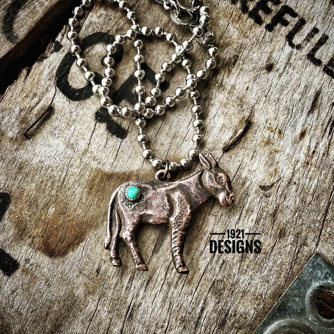Donkey Charm Necklace - Etsy