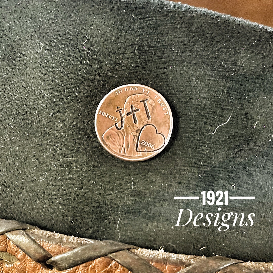 Penny Hat Pin - Hand Stamped - Love - Etsy