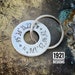 Personalized Key Ring - Heavy Duty Washer - Hand Stamped Jewelry - Etsy