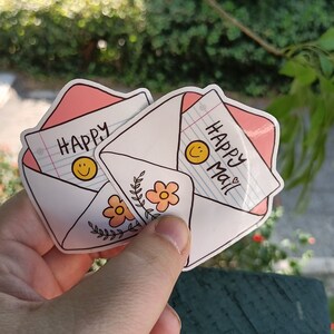 Happy Mail Sticker Die Cut Letter Sticker Laptop Hydroflask | Etsy