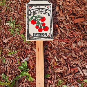 Tomato Garden Sign Vegetable Stake Seed Packet Gardener Gift Farmer ...