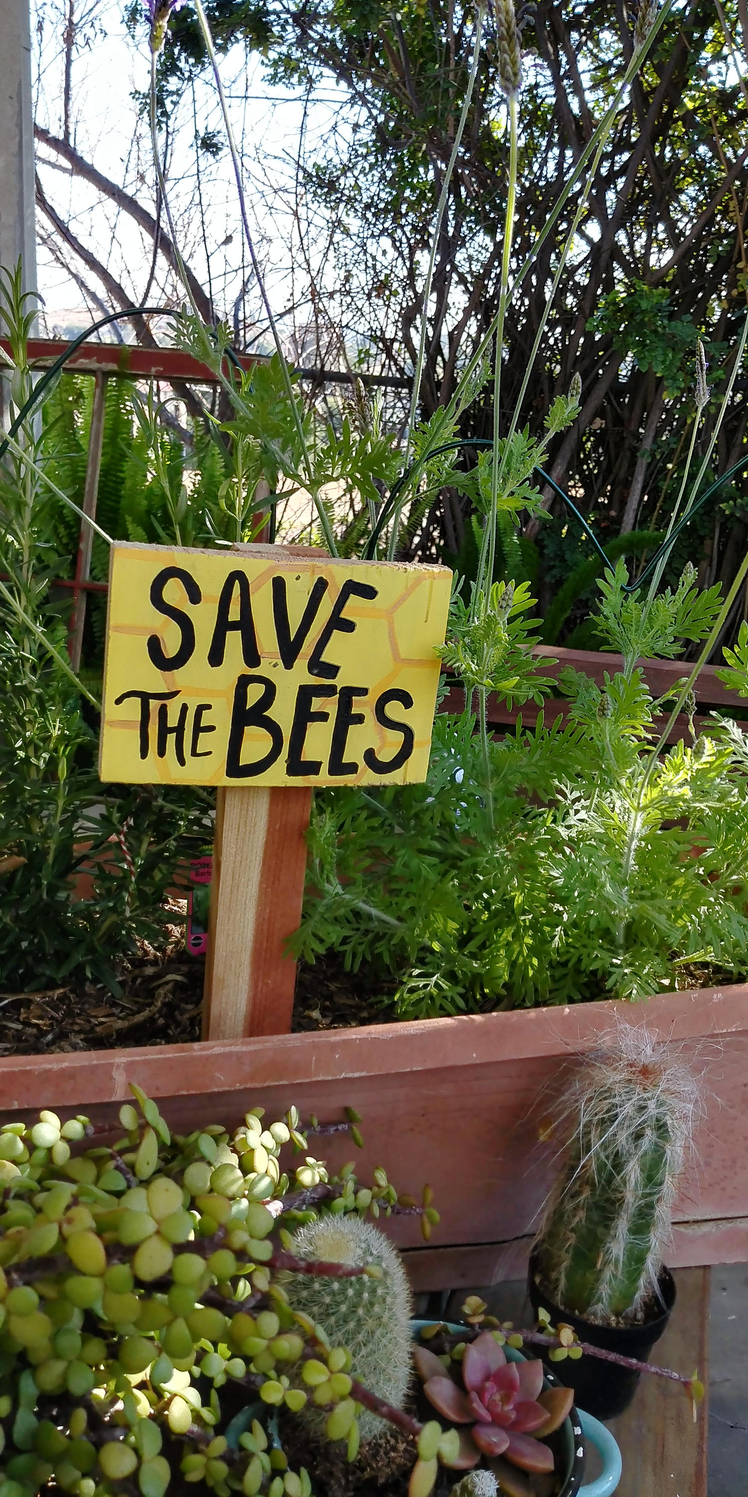 Save the Bees Garden Sign Bee Sign Honeybee Pollinator Art | Etsy