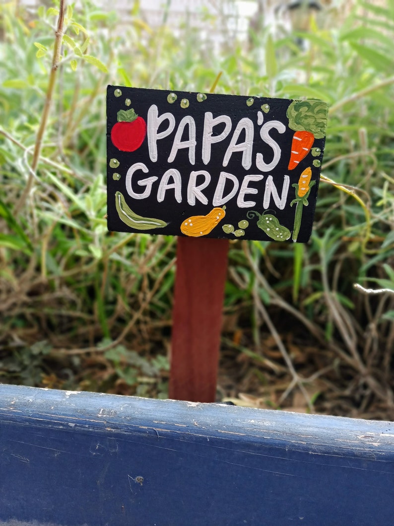 Personalized Vegetable Garden Sign Custom Name Wood Garden - Etsy