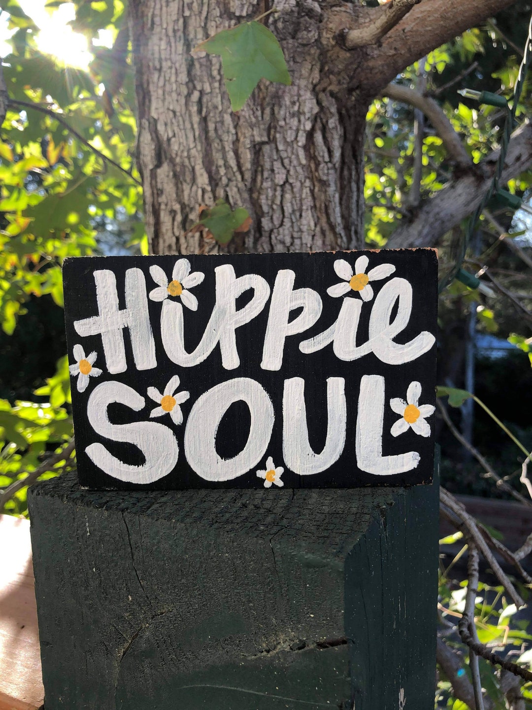Inspirational Hippie Soul Wall Art, Positive Living Sign, Mindful ...