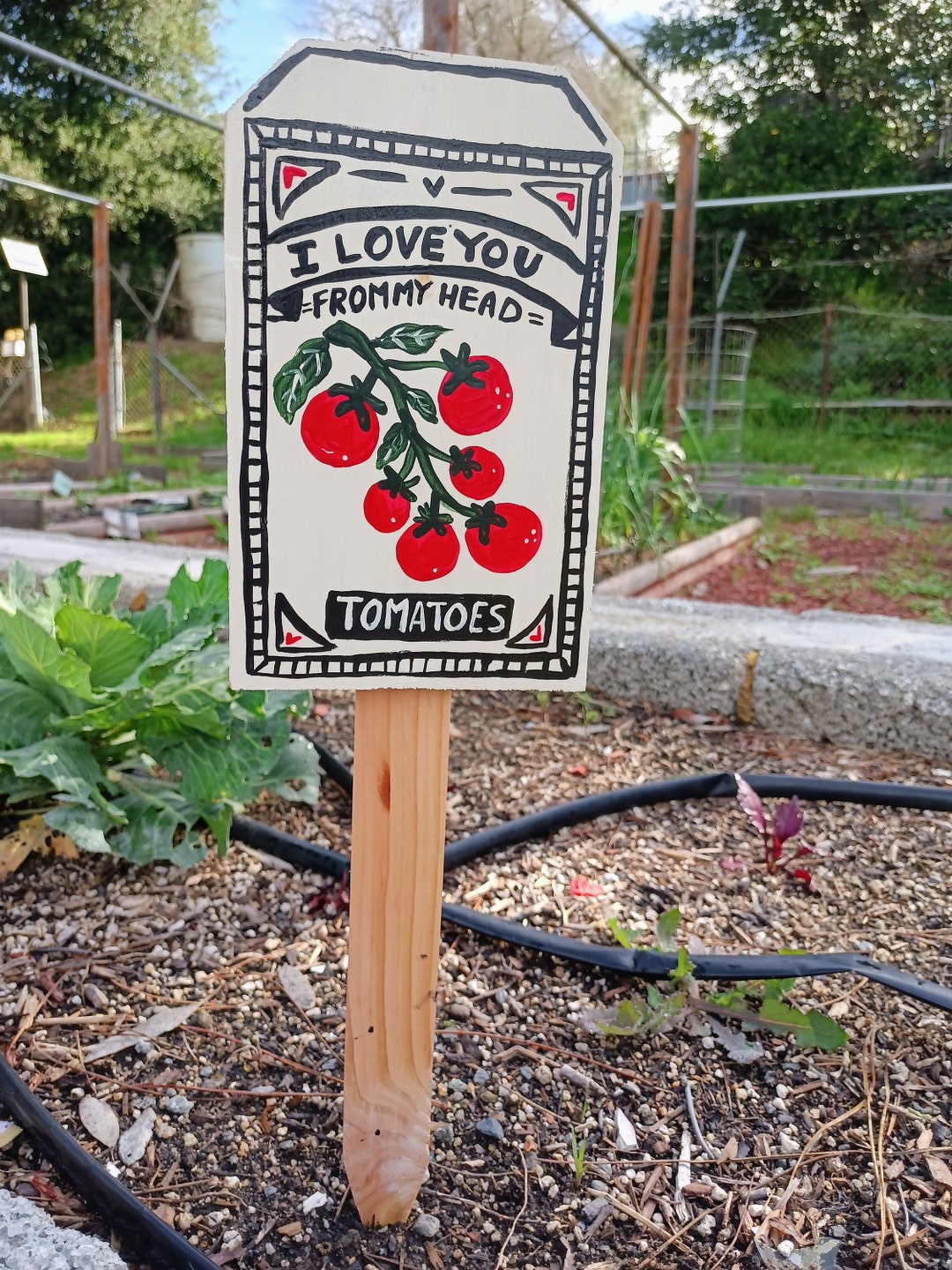 Tomato Garden Sign Vegetable Stake Seed Packet Gardener Gift Farmer ...