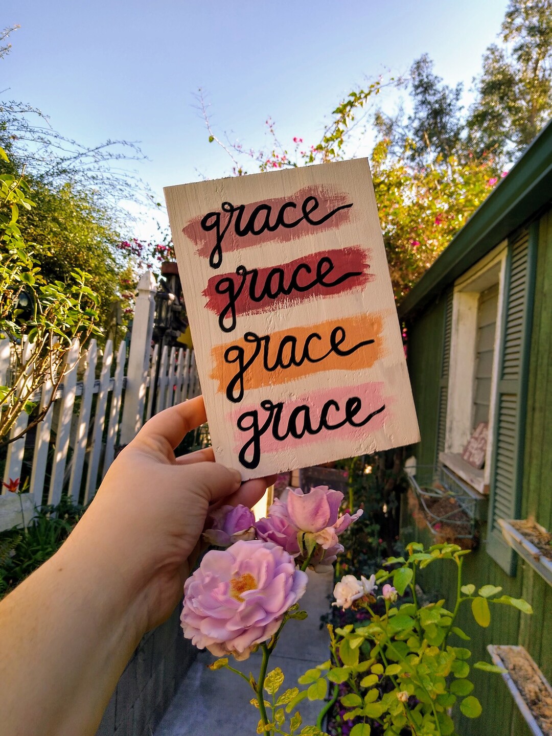 Grace Upon Grace Sign Christian Faith Rustic Home Decor Wood Sign ...