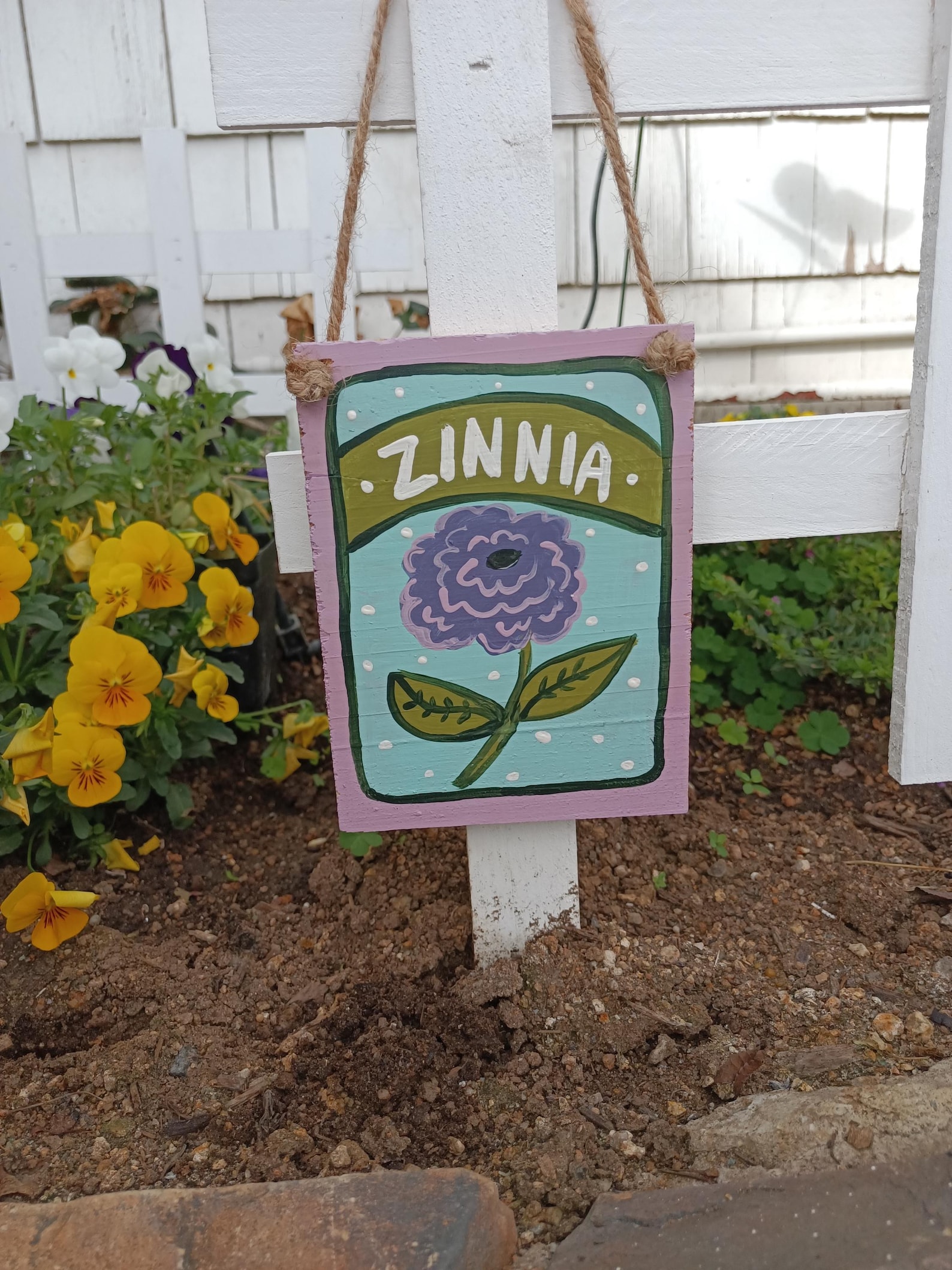 Spring Seed Packet Wood Sign Zinnia Flower Garden Wooden Sign Spring ...