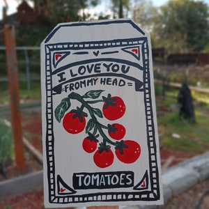 Tomato Garden Sign Vegetable Stake Seed Packet Gardener Gift Farmer ...