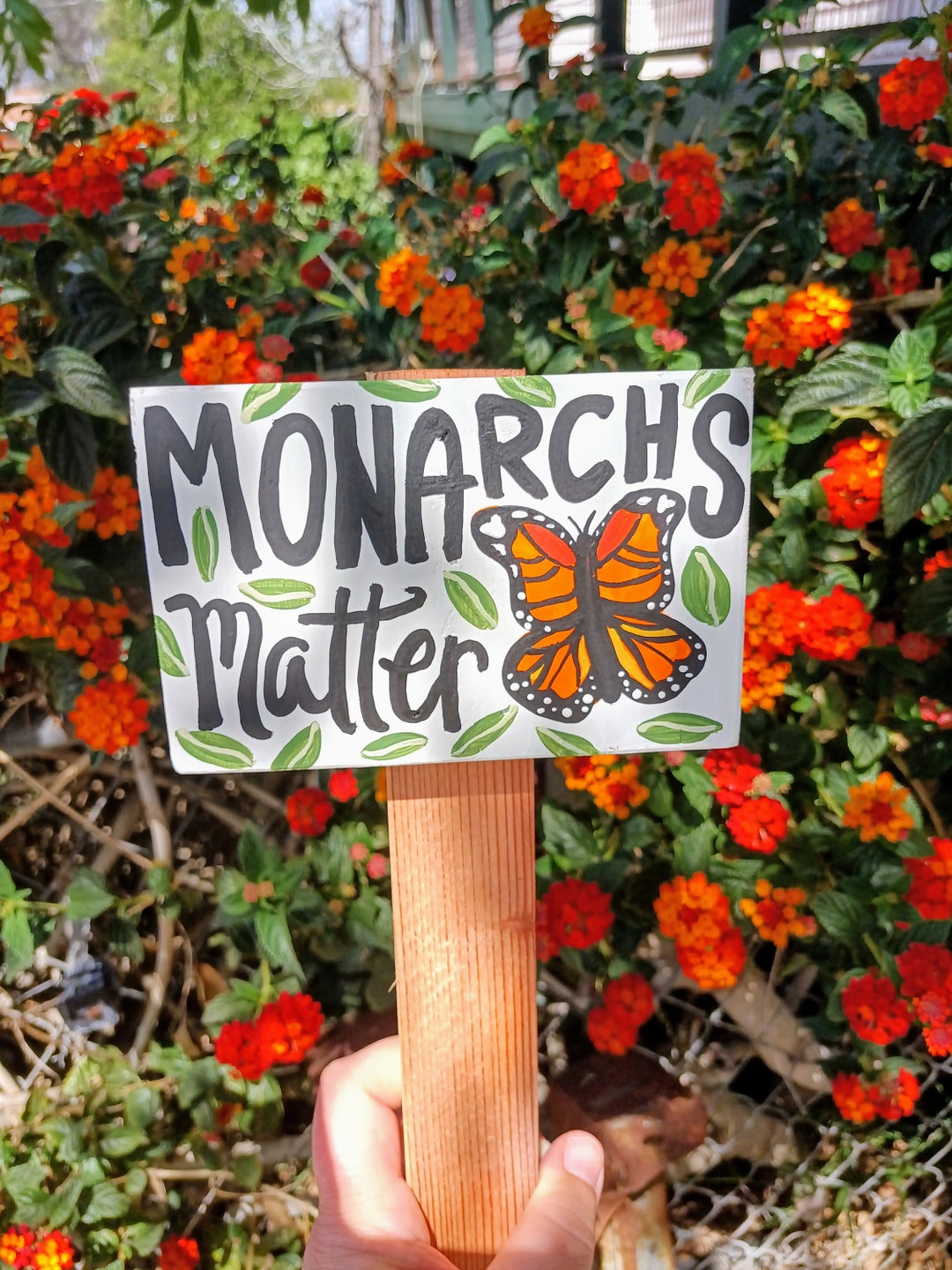 Monarchs Matter Butterfly Garden Sign, Butterflies Wooden Sign, Flower ...