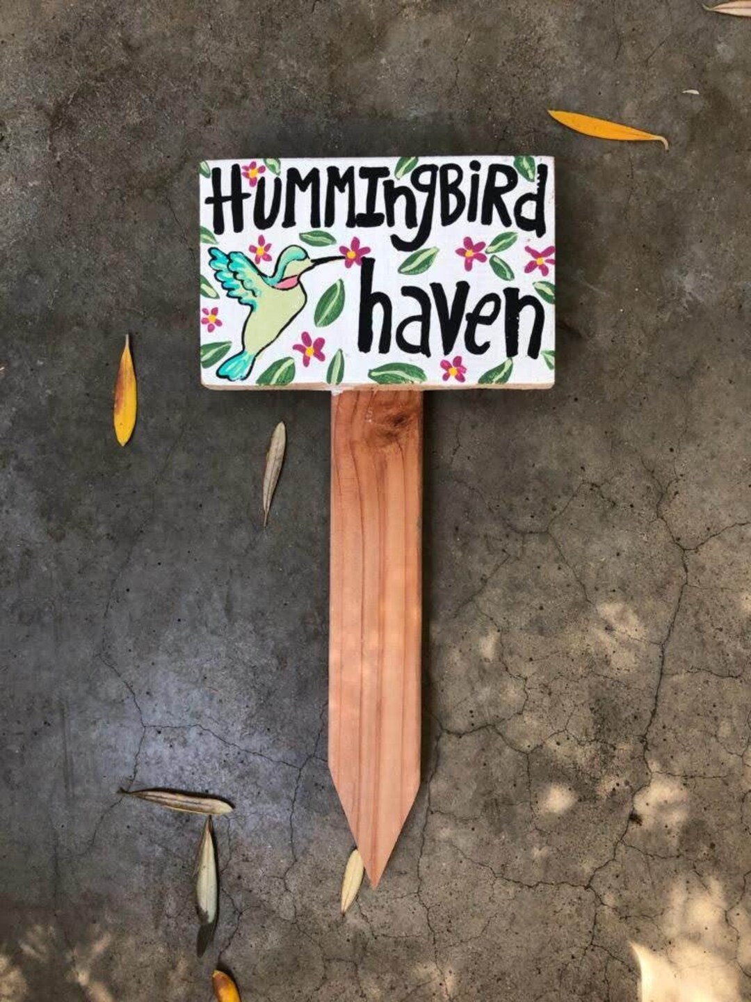 Hummingbird Haven Sign, Hummingbird Wooden Sign, Flower Garden Sign ...