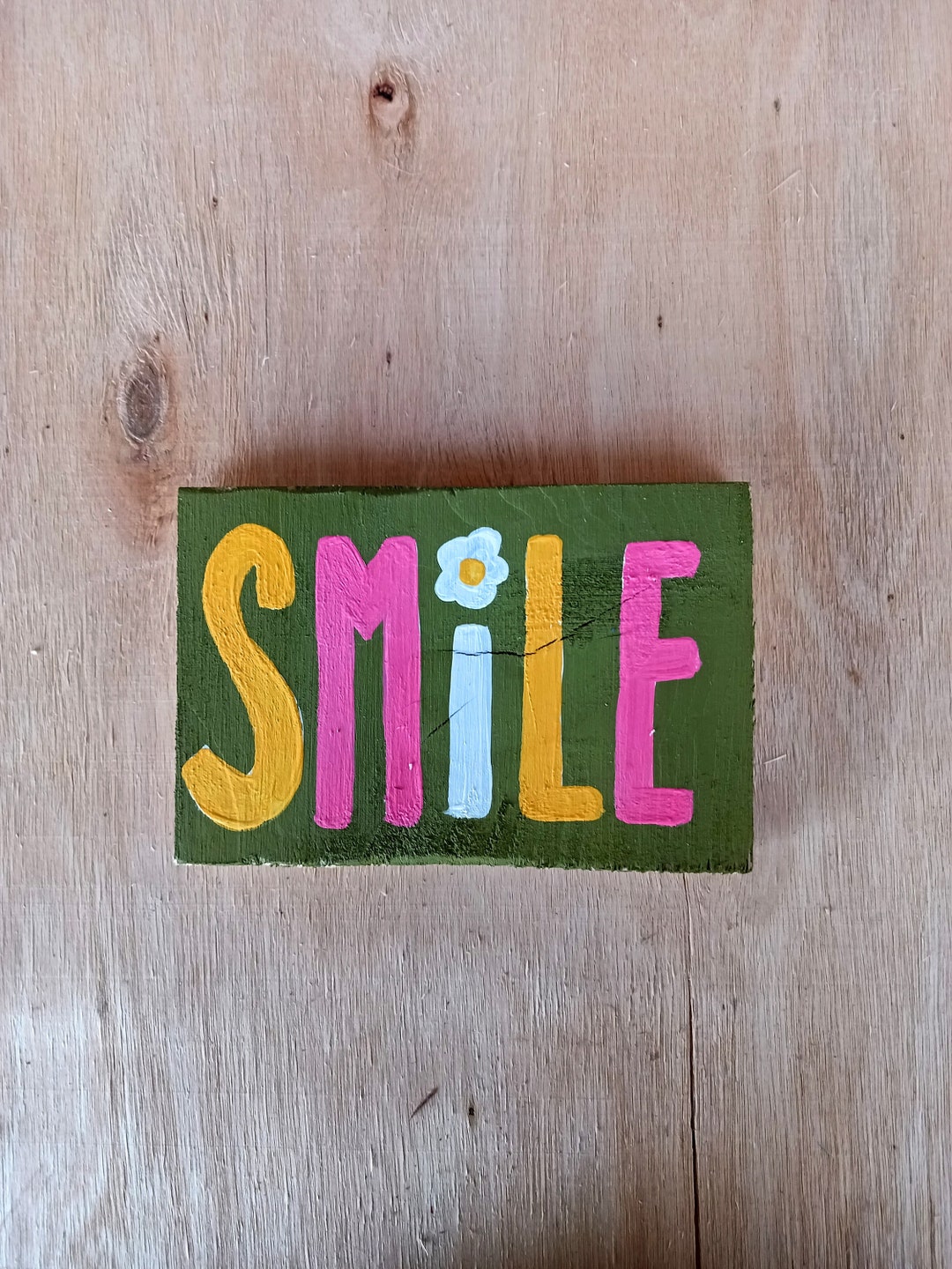 Smile Wood Sign, Be Happy Decorative Wooden Sign, Vintage Inspired ...