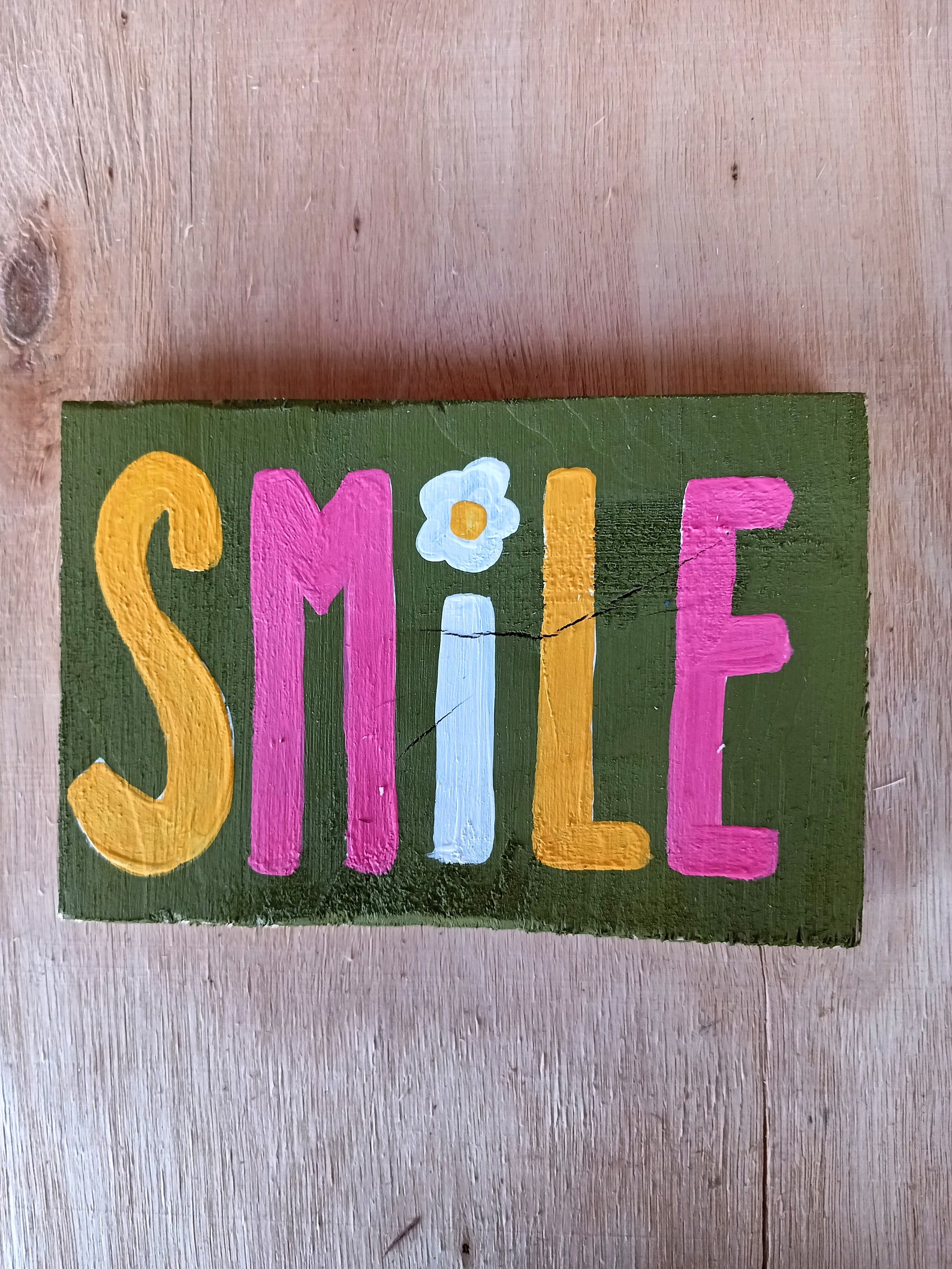 Smile Wood Sign Be Happy Decorative Wooden Sign Vintage | Etsy