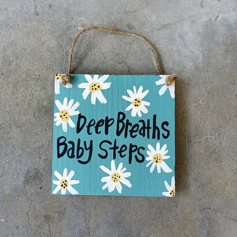 Deep Breath Sign - Etsy