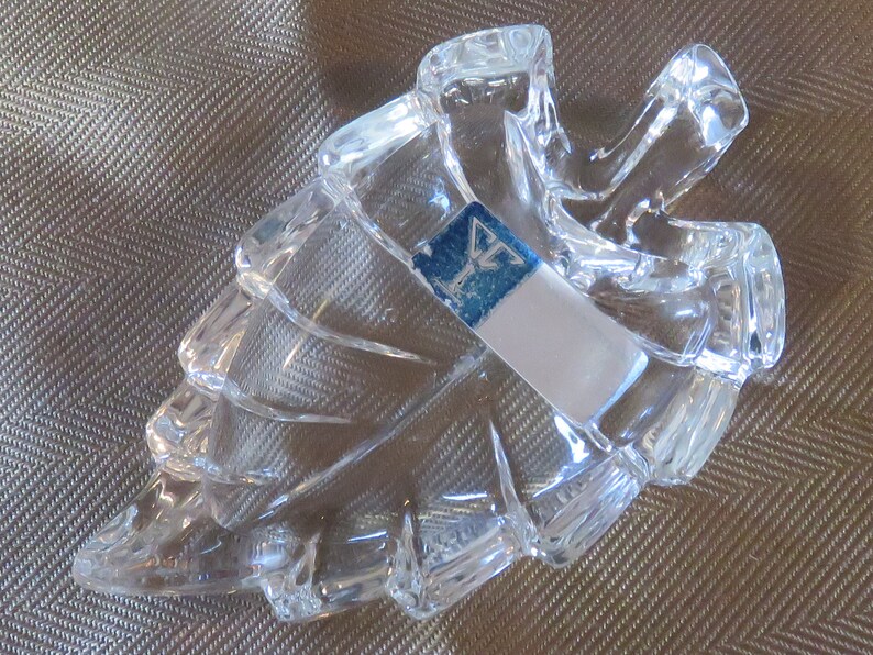 Crystal Leaf Trinket Dish by Crystal Clear Industries - Etsy