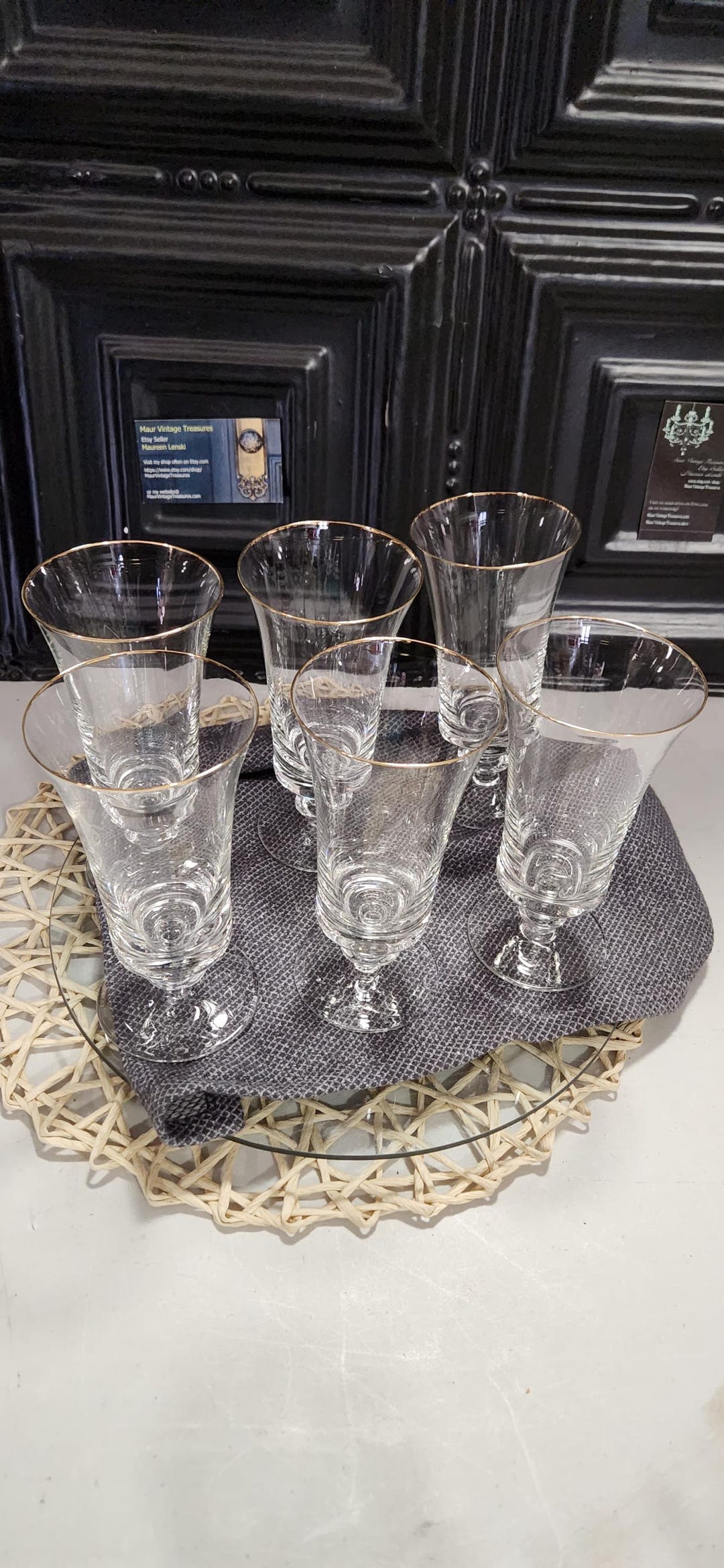 Vintage "president" by Gorham Crystal - Set of Six - Iced Tea Glassware ...