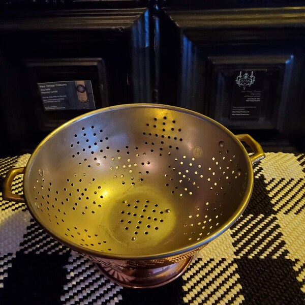 Copper Colander - Etsy