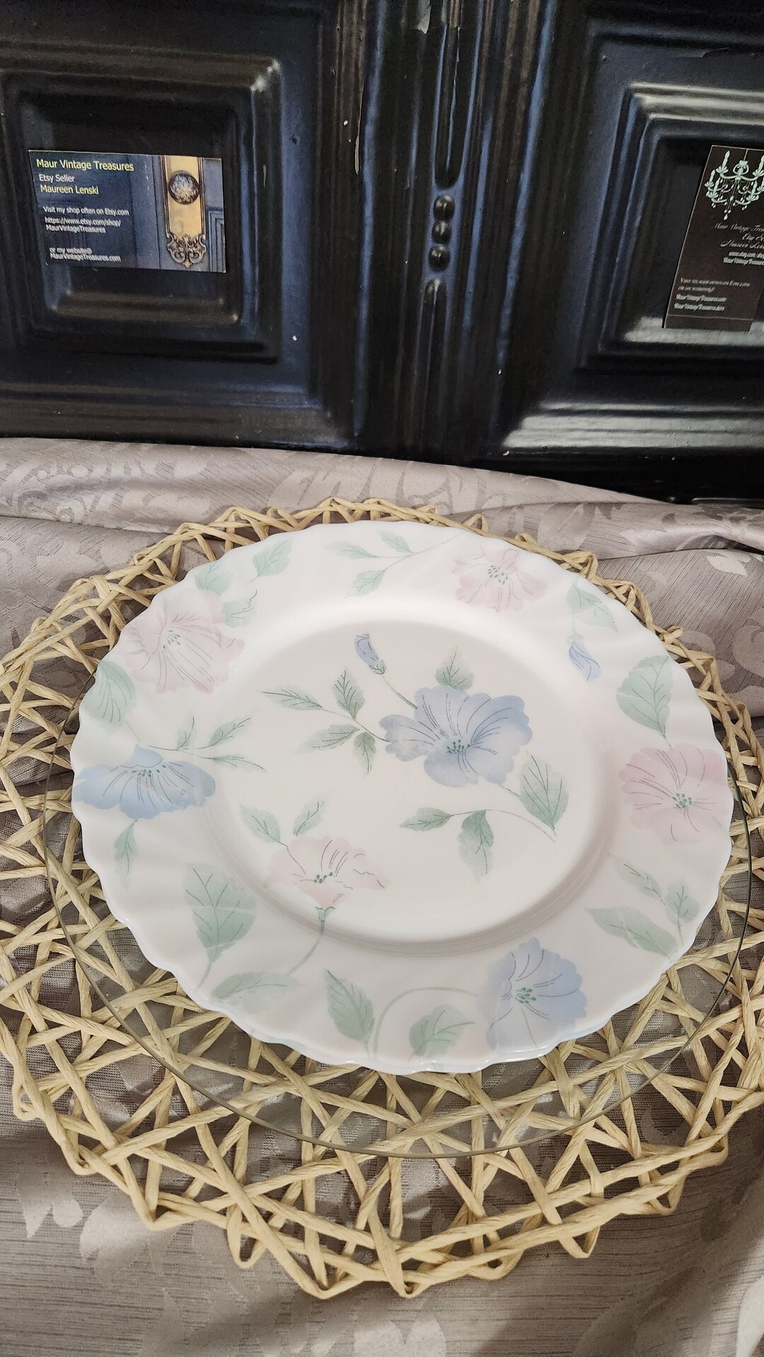 Vintage "chloe by Arcopal France - Two Dinner Plates - Etsy
