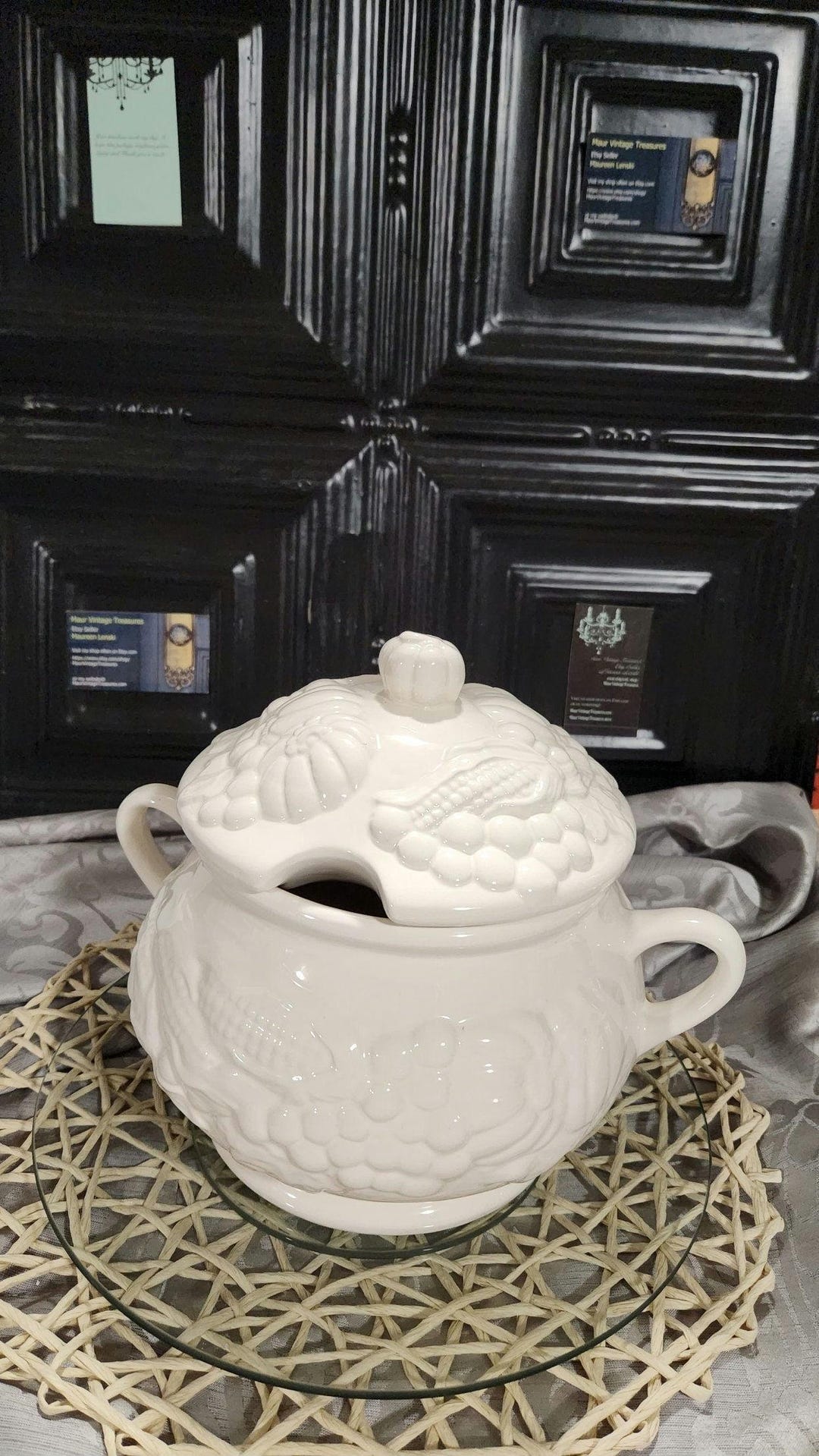 Vintage WCL Pottery White Fall Harvest Soup Tureen - Etsy Ireland