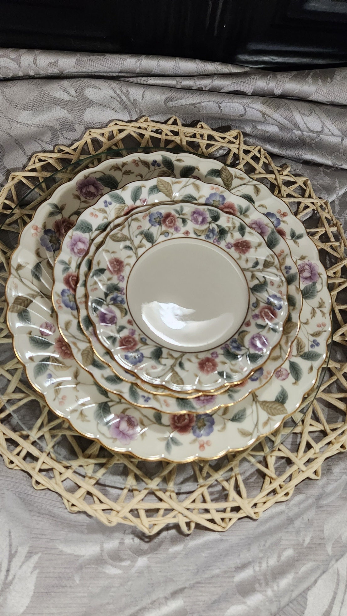 Vintage "la Prada" by Noritake - Dinner Plate, Coupe Soup Bowl, Bread ...