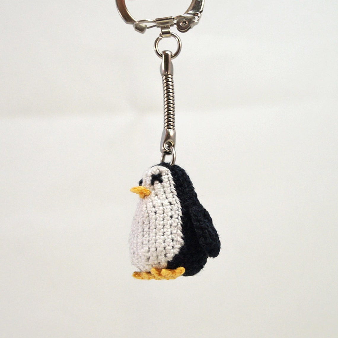 Penguin Keychain Keyring Bag Charm Crocheted size Micro | Etsy