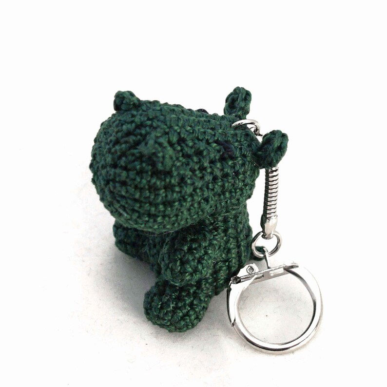 Hippo Keychain Bag Charm Keyring Crocheted Size Mini - Etsy
