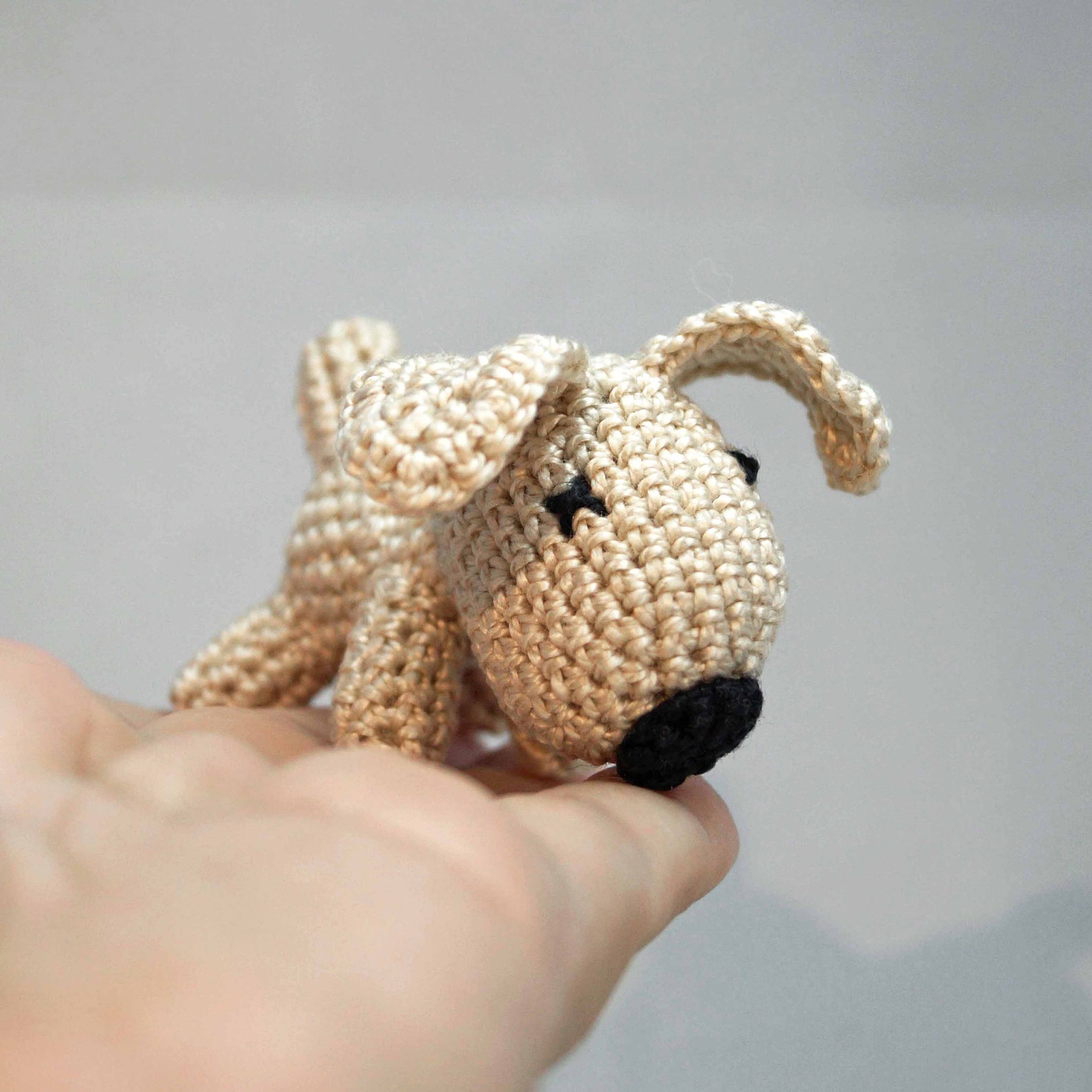 Mini Crocheted Dog - Etsy