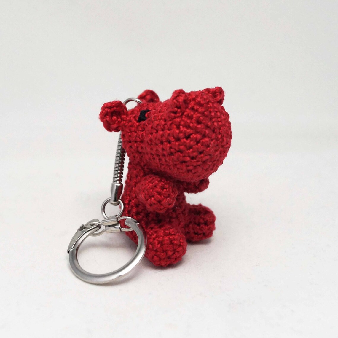 Hippo Keychain Bag Charm Keyring Crocheted Size Mini - Etsy